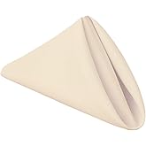 Amazon.com: Wolkemer Set of 4 Beige Cloth Napkins 17 x 17 Inches Solid ...