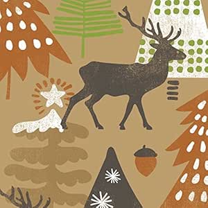 Amazon.com: Rustic Deer Wrapping Paper for Christmas, 24" x 20 FT ROLL ...