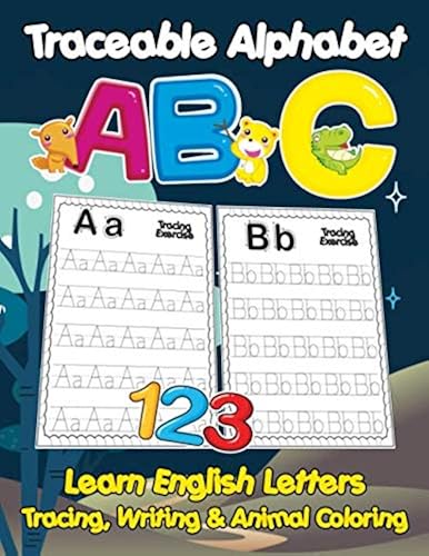 Traceable Alphabet Learn English Letters, ABC Tracing, Writing & Animal ...
