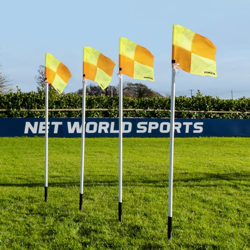 FORZA Soccer Corner Flags - Set of 4 Spring Loaded Corner Flags ...