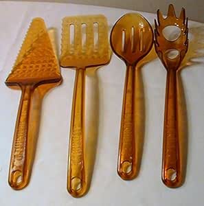 Amazon.com: Robinson Knife Co. Amber Ultratemp Kitchen Utensils - 4-Pc ...