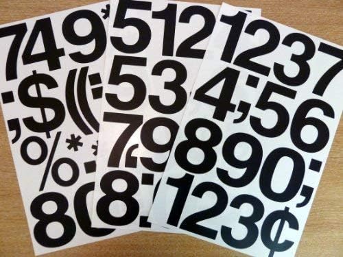 Amazon.com: Minilabel Pack Of 30 X 3" (75mm) Vinyl Sticky Numbers ...