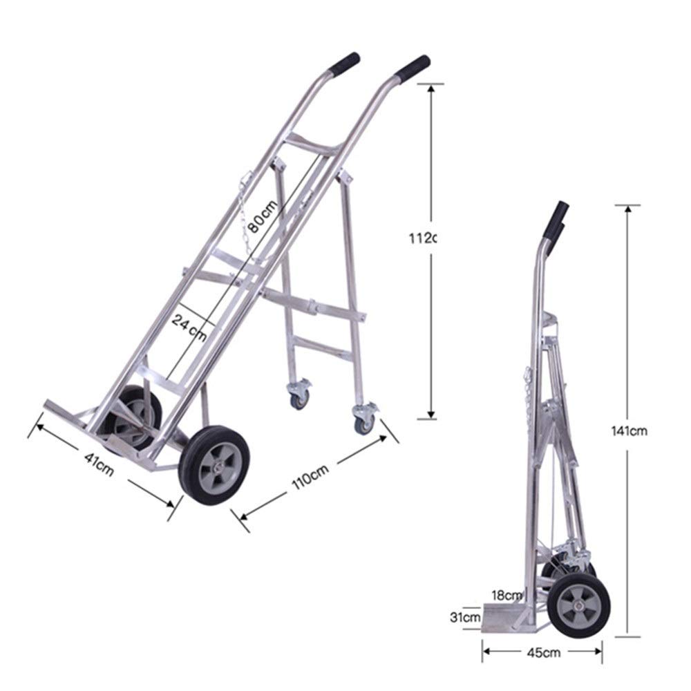 Buy Platform Truck Stainless Steel Cylinder Cart Trolley Truck Four ...