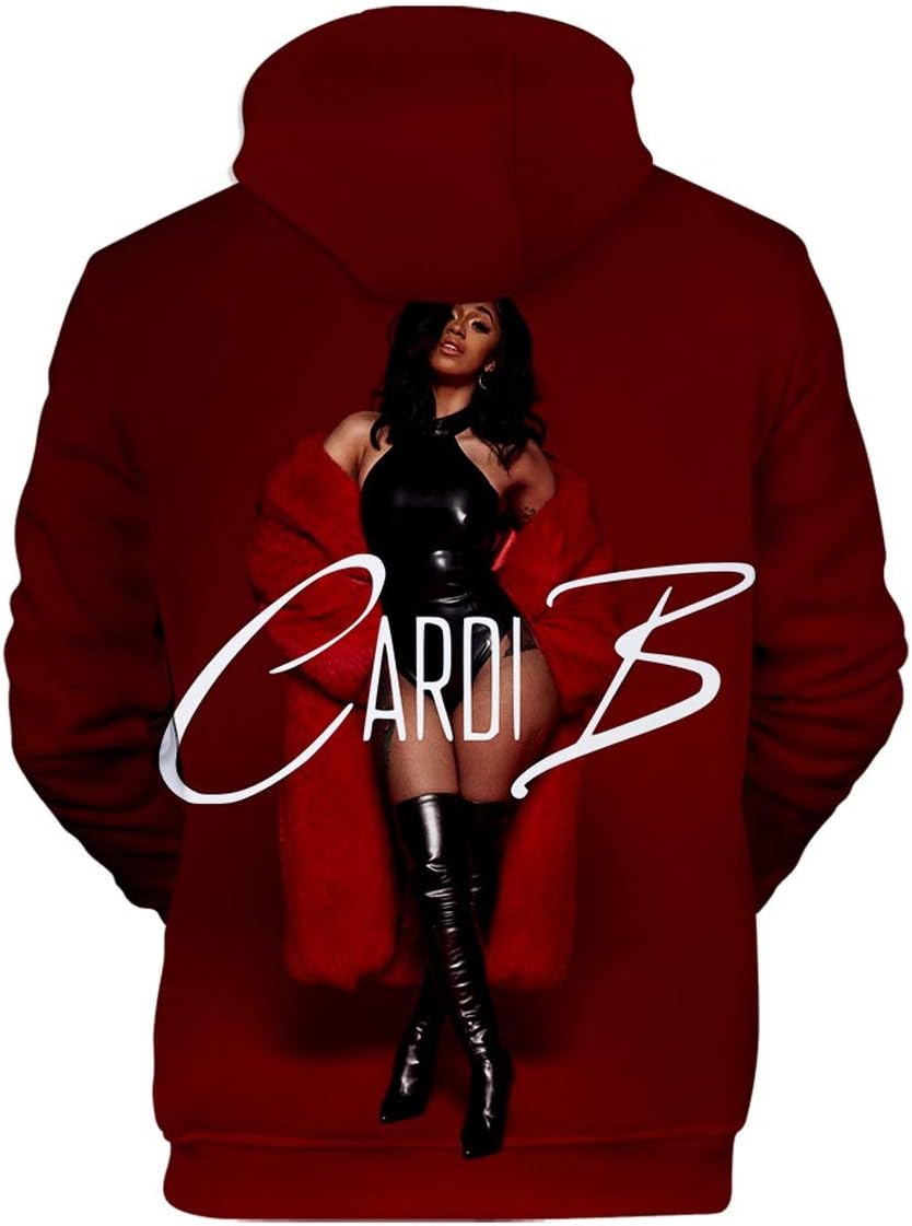 Cardi B Fashion Print Hoodie Adult Pullover Hooded Sweater Sweatshirt ...