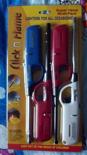 Amazon.com: CLICK N FLAME LIGHTERS FOR ALL OCCASIONS - 4 PACKS: Health ...