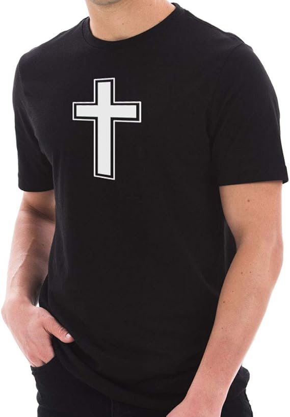 Cross Symbol Graphic Design Unisex Short Sleeve Cotton Jersey T-Shirt ...