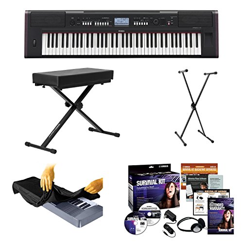 Buy Yamaha Piaggero NP-V80 Lightweight Compact Digital Piano with Deluxe Accessory Bundle Online ...