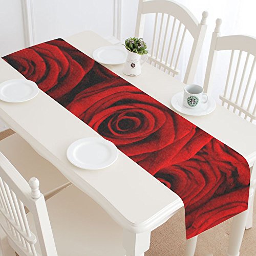 Amazon.com: Custom Red Roses Table Runner 14" x 72" Table Decor for ...