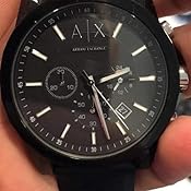 Amazon.com: Armani Exchange Men's AX1326 Black Silicone Watch: Watches