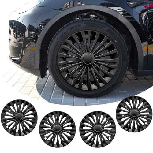 Wheel Covers for Tesla Model Y Accessories 2020-2024, 19 Inch Matte ...