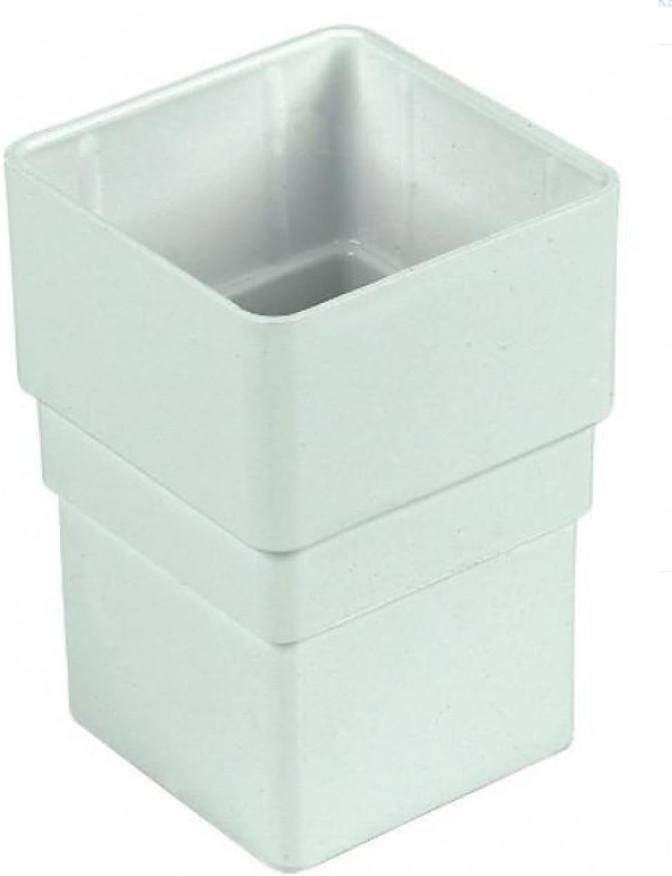 FLOPLAST 65mm Square Downpipe Socket – White – BigaMart