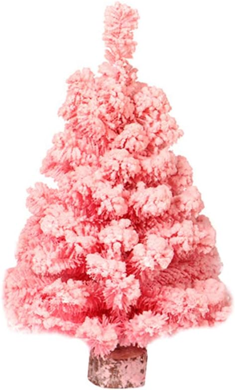 Amazon.com: TOYANDONA Pink Flocked Christmas Tree Desktop Miniature ...