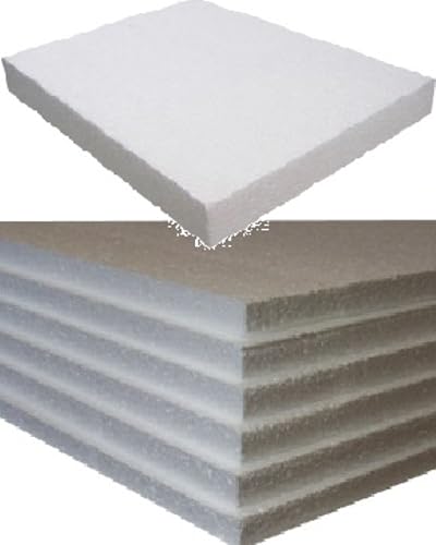 12 Large White Rigid Polystyrene Foam Sheets Boards Slabs - Size 1200mm ...