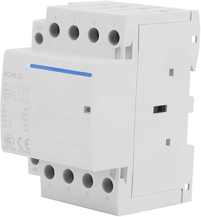 AC Contactor 4P 2NO 2NC 32A 24V/230V 50/60Hz Household AC Contactor ...