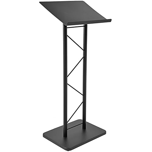 Kingdom KML7B Large Portable Lectern, Stand Up Church Pulpit, Slanted ...