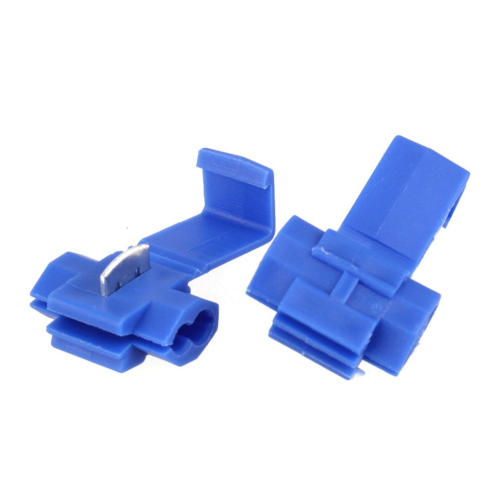 ZJ 100Pcs Blue Snap On Crimp Wire Electrical Cable Connectors Splice ...