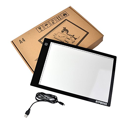 Купить LED Drawing Board, ATPWONZ A4 Light Box Ultra-Slim Light Pad ...