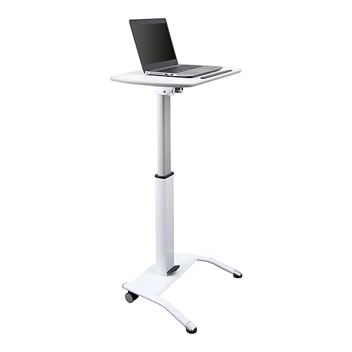 Stand Up Desk Store Pneumatic Adjustable Height Tilting Laptop Lectern ...