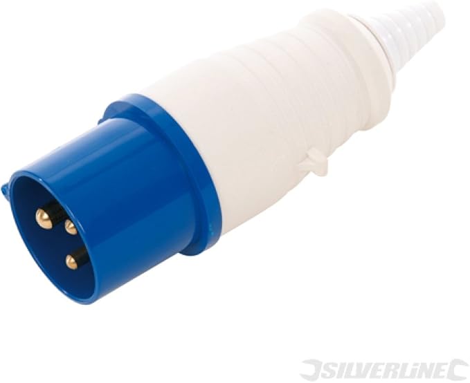 Caravan & Camping Blue Hook Up Plug 16A 240v: Amazon.co.uk: Garden ...