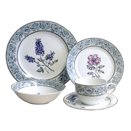 Amazon.com | Churchill China Jardinet 20-Piece Dinnerware Set, Service ...