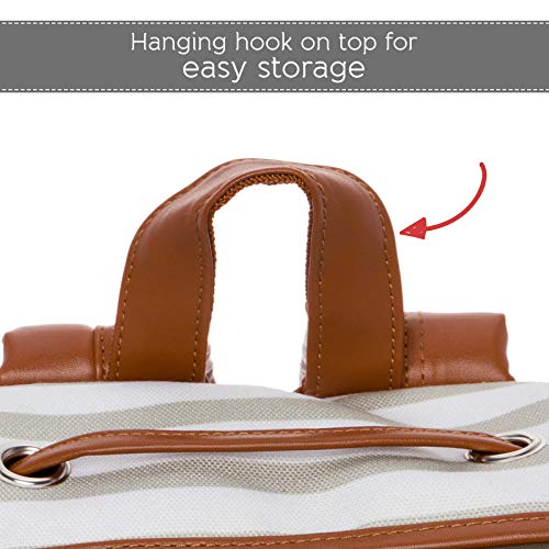 LISH Down the Line Canvas Tennis Racket Backpack - Women's Striped ...