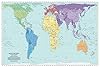 Updated Peters Projection World Map | Laminated 36" x 24” Map ...