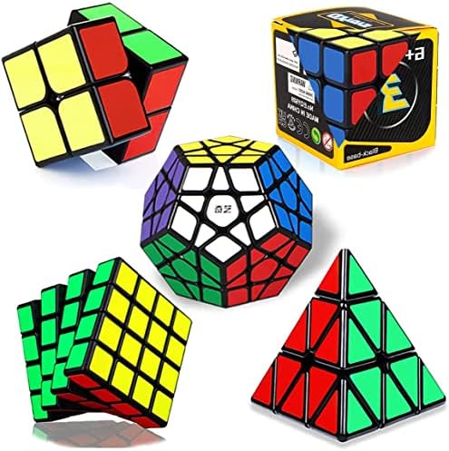 Roxenda Speed Cube Set, Speed Cube Bundle of 2x2x2 3x3x3 4x4x4 Megaminx ...