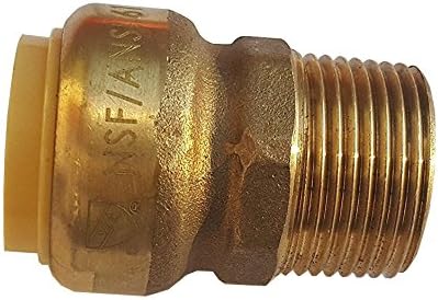 1 PIECE XFITTING 3/4" PUSH FIT X 3/4" MALE NPT ADAPTER, CERTIFIED TO ...