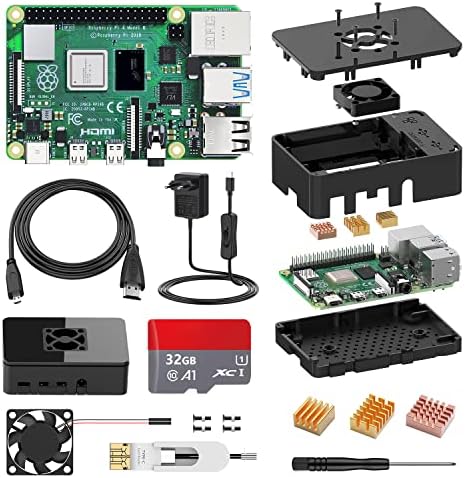 STUUC Raspberry Pi 4 Model B 8GB Ram with 32GB Micro SD Card, Raspberry ...