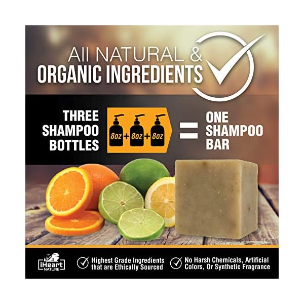 iHeart Nature Organic Shampoo Bar (Packed with Neem Amla Shikakai ...