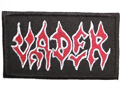 VADER Logo Embroidered Death Metal Iron On Patch Approx: 3.7/9.6cm x ...