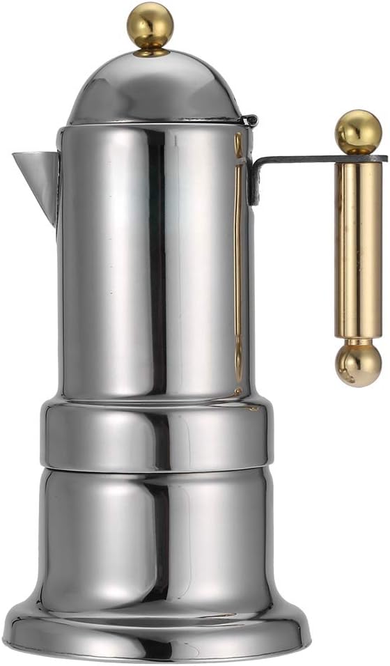 Cafetera de Acero Inoxidable 4 Tazas Estufa Cafetera Espresso Durable ...