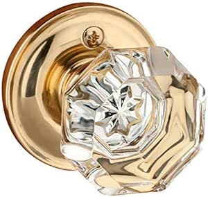 Dynasty Hardware Crystal Door Knob, Polished Brass (Individual Dummy) - - Amazon.com