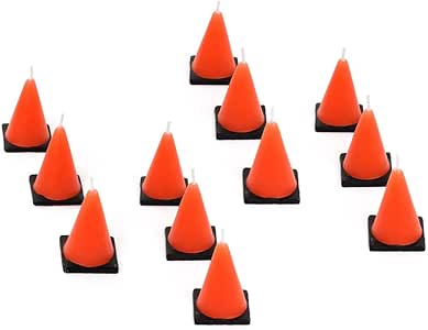 Amazon.com: Under Construction Molded Traffic Cones Birthday Candle Set ...