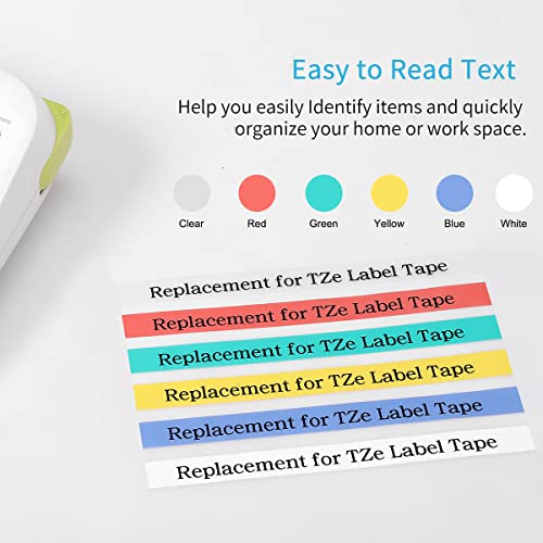 Tze Tape 12mm Brother P-touch TZe-431CS Laminated Label Maker Tape, 1/2 ...