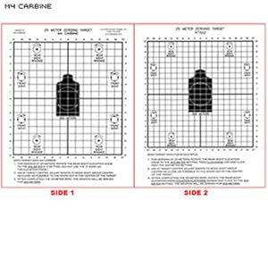 Amazon.com : M4/M16 25-Meter Two-Sided Zeroing Target side 1 25 meter ...