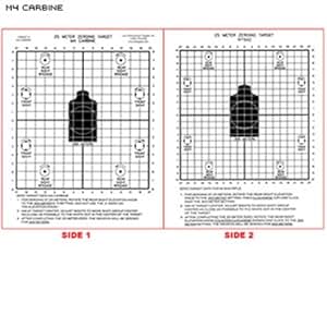 Amazon.com : M4/M16 25-Meter Two-Sided Zeroing Target side 1 25 meter ...