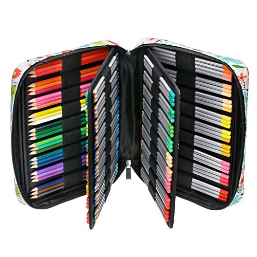 BTSKY Portable Colored Pencil Case - Colored Pencil Organizer Holds 166 ...