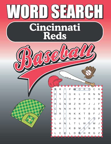 Cincinnati Reds Word Search: Word Find Puzzle Book For All Reds Fans ...