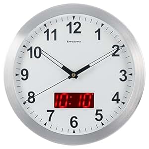 Amazon.com: Kwanwa 12" Metal Frame Quartz LED Analog Wall Clock Battery ...