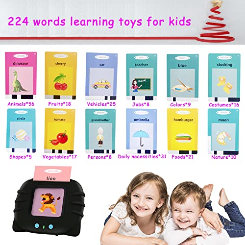 Talking Flash Cards with 112 Pcs Flashcards 224 Words,Learning Autism ...