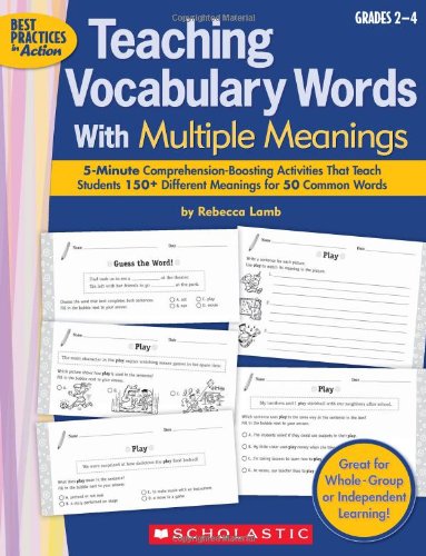 Teaching Vocabulary Words With Multiple Meanings 5 Minute Comprehension ...