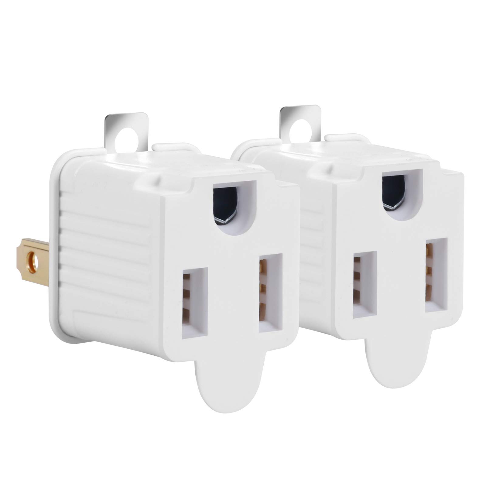 3-2 Prong Adapters Grounding Converters-TENINYU ETL Adapter 5-Pack For ...