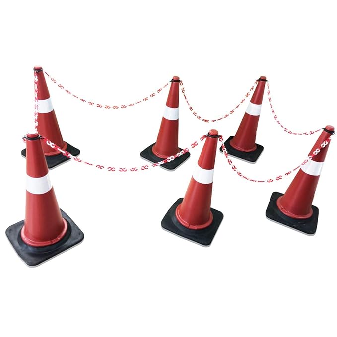Buy Ladwa Safety Cone Traffic Safety Product (6 Cones + 6 Cone Rings ...
