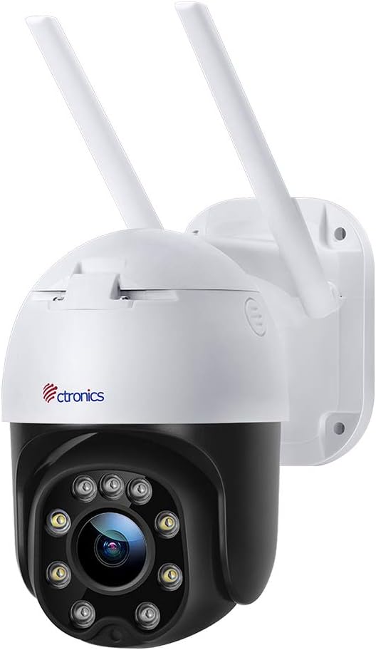 Caméra de Surveillance WiFi Extérieure PTZ Ctronics IP Caméra 1080P ...