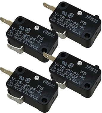Amazon.com: Omron V-15-2C26-K ( Pack of 4) Basic / Snap Action Switches ...