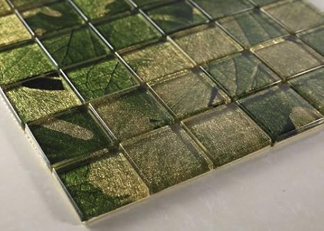 Spring - 2"x2" Green Glass Tile - - Amazon.com