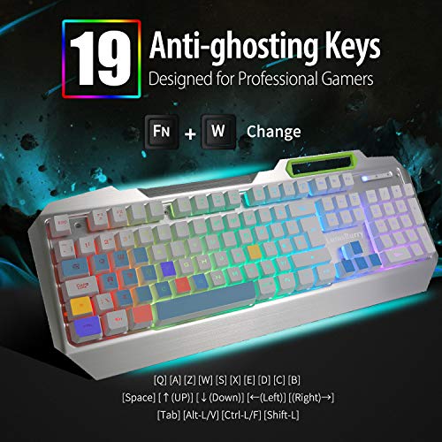 Lumsburry RGB LED Backlit Gaming Keyboard with Anti-ghosting, Light up ...