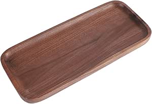 Amazon.com: Royalling Walnut Wooden Tray Solid Wood Serving Tray ...