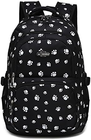 VIDOSCLA Dog Paw Prints Backpack Primary School Student Book Bag School ...